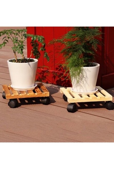 Dembey Ahşap Atölye Ahşap Büyük Saksı Altlığı Tekerlekli Stand 30 cm x 30 cm -2 Li Set Dembey Ahşap Atölye Ahşap Büyük Saksı Altlığı Tekerlekli Stand 30 cm x 30 cm -2 Li Set
