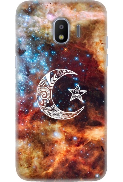 Gramaphone Samsung Galaxy J2 Pro 2018 Kılıf Hd Baskılı Kılıf - Galaksi Ayyıldız