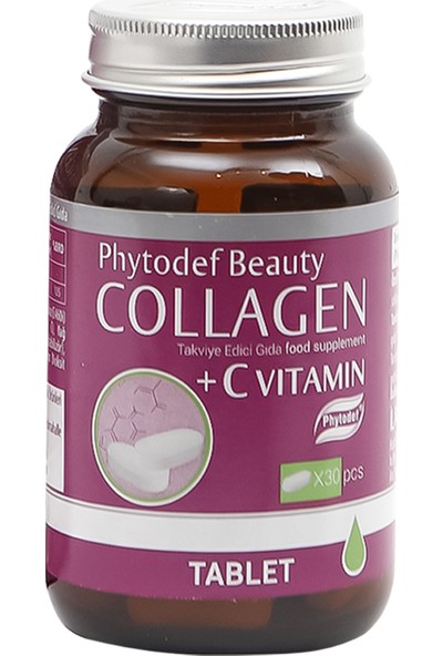 Phytodef Beauty Collagen + Vitamin C - 30 Kolajen Tablet Phytodef Beauty Collagen + Vitamin C - 30 Kolajen Tablet