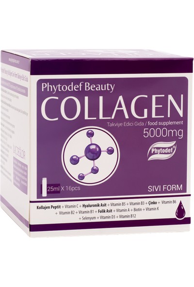Phytodef Beauty Collagen Sıvı Form - 25 ml x 16 Shot Phytodef Beauty Collagen Sıvı Form - 25 ml x 16 Shot