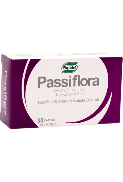 Phytodef Passiflora - 30 Kapsül Phytodef Passiflora - 30 Kapsül