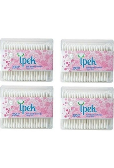 Ipek Kulak Çubuğu 200 Lü x 4 Adet