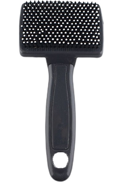 Zamba Plastik Saplı Kedi Köpek Fırçası 13 x 6 cm Siyah