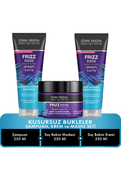 John Frieda Kusursuz Bukleler Şampuan & Krem & Maske Set John Frieda Kusursuz Bukleler Şampuan & Krem & Maske Set
