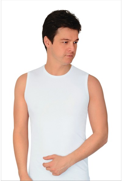 Lüx Erşah Erkek Beyaz Likralı Sıfır Kol 6'lı Atlet Lüx Erşah Erkek Beyaz Likralı Sıfır Kol 6'lı Atlet