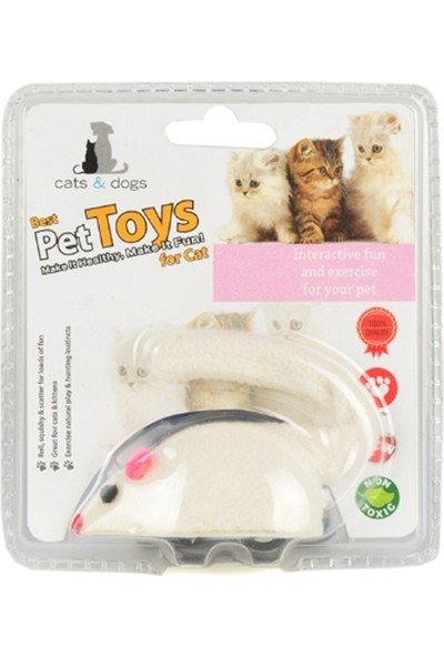 Flip Kurmalı Peluş Fare Kedi Oyuncağı Gri 7 x 4 cm Beyaz Flip Kurmalı Peluş Fare Kedi Oyuncağı Gri 7 x 4 cm Beyaz
