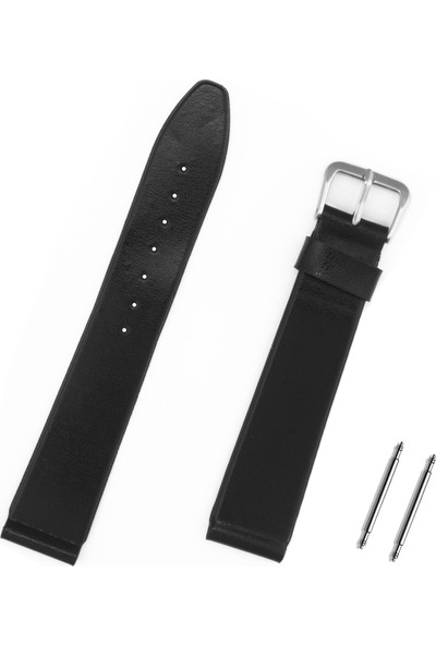 chrono Siyah Klasik Plastik Fransız Kordon Saat Kayışı 18 mm