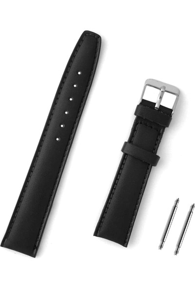 Saatse Siyah Hakiki Deri Saat Kordonu Kayış 20mm Saatse Siyah Hakiki Deri Saat Kordonu Kayış 20mm