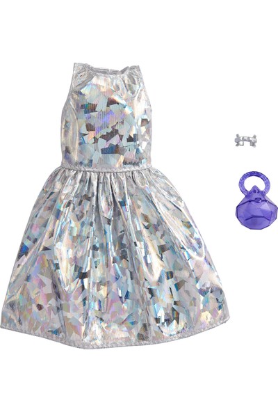 Barbie Barbie'nin Kıyafet Koleksiyonu Parlak Gümüş Elbise GRC02