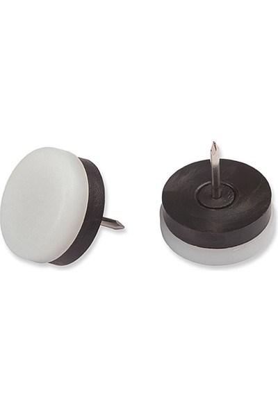 Nettekacmaz Masa Sandalye Altı Çivili Plastik Kayak Beyaz 25MM 8 Adet Nettekacmaz Masa Sandalye Altı Çivili Plastik Kayak Beyaz 25MM 8 Adet