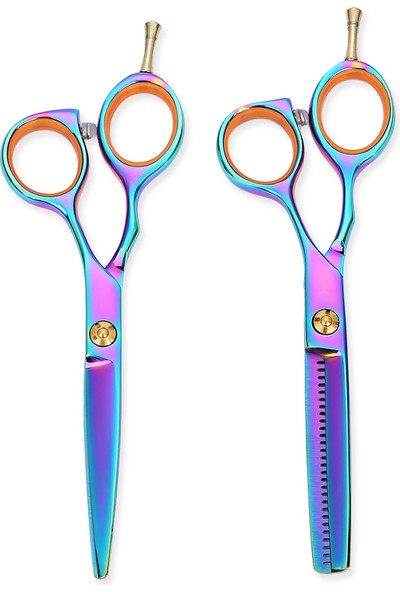 Icoco Shop 2 Adet 5.5 Inç 440C Titanyum Kuaförlük Makas Makasları Kiti Berber Inceltme Saç Kesme Seti (Yurt Dışından) Icoco Shop 2 Adet 5.5 Inç 440C Titanyum Kuaförlük Makas Makasları Kiti Berber Inceltme Saç Kesme Seti (Yurt Dışından)