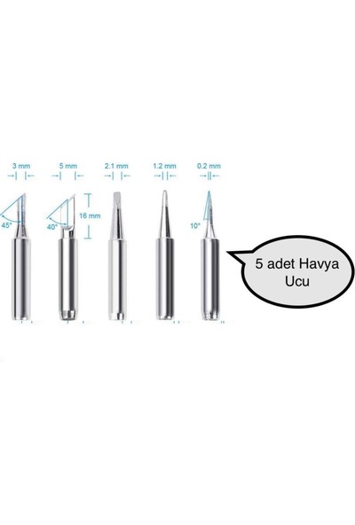 Solinpatech 900M-T Yüksek Kalite Havya Ucu 5li Set 900M-T-K, 900M-T-I, 900M-T-3C, 900M-T-B, 900M-T-2.4D Solinpatech 900M-T Yüksek Kalite Havya Ucu 5li Set 900M-T-K, 900M-T-I, 900M-T-3C, 900M-T-B, 900M-T-2.4D