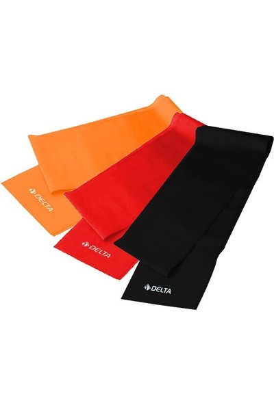 Delta 3 'lü Pilates Bandı 150 Cm x 15 Cm Egzersiz Direnç Lastiği