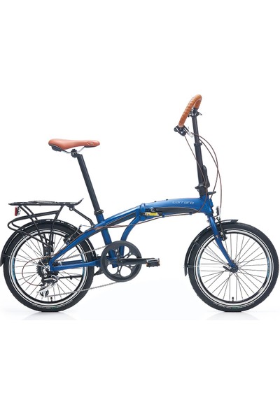 Carraro Flexi Comfort 20 Jant Katlanır Bisiklet 320H 8V Mat Navy Mavi Parlak Siyah Bakır Mavi