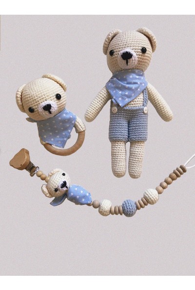 Ececraft Amigurumi Fularlı Ayıcık Set Ececraft Amigurumi Fularlı Ayıcık Set