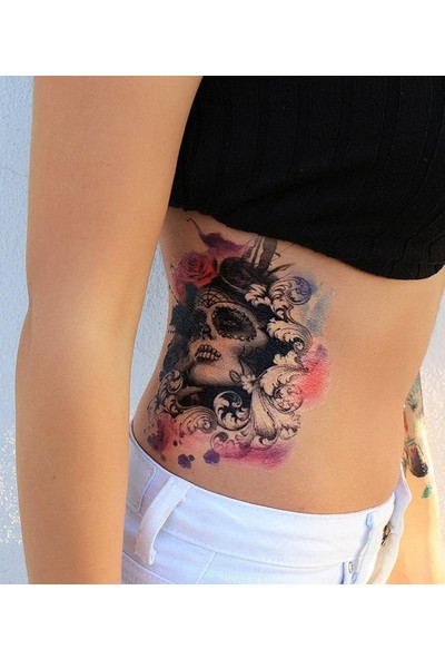 Bahels Unisex Çiçek ve Kadın Detaylı Flash Tattoo Bel Kol Bacak Göbek Geçici Dövme Bahels Unisex Çiçek ve Kadın Detaylı Flash Tattoo Bel Kol Bacak Göbek Geçici Dövme