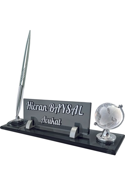 Sentez Masaüstü Isimlik Dünya Masa Isimliği- Gümüş Sentez Masaüstü Isimlik Dünya Masa Isimliği- Gümüş