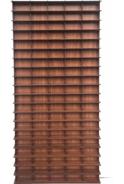 Woodbu 1/64 Ceviz Renk Dikey Hobi Araba Rafı Dikey (Hot Wheelsi Matchbox)