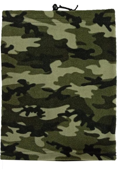 Asker Vadisi Haki Kamuflaj Desenli Ipli Polar Bere & Boyunluk Asker Vadisi Haki Kamuflaj Desenli Ipli Polar Bere & Boyunluk