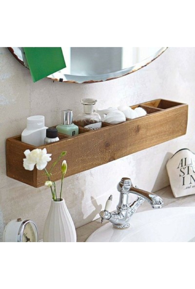 Cosargroup - Ahşap Dekoratif 6 Bölmeli Düzenleyici Duvar Rafı 60 cm Cosargroup - Ahşap Dekoratif 6 Bölmeli Düzenleyici Duvar Rafı 60 cm