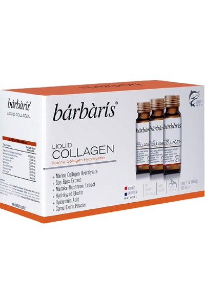 Barbaris Liquid Collagen Takviye Edici Gıda 50 ml x 10'lu