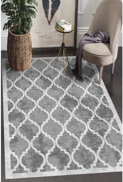 Colizon Dekoratif Yıkanabilir Kaymaz Tabanlı Salon Halısı