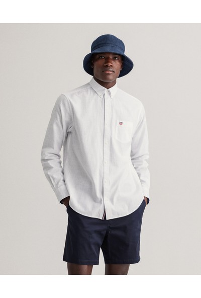 Gant Erkek Beyaz Düz Uzun Kollu Regular Fit Gömlek 3014570.110 Gant Erkek Beyaz Düz Uzun Kollu Regular Fit Gömlek 3014570.110