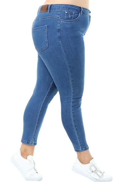 Hanezza Büyük Beden Yüksek Bel Regular Ft Strech Kot Pantolon Hanezza Büyük Beden Yüksek Bel Regular Ft Strech Kot Pantolon