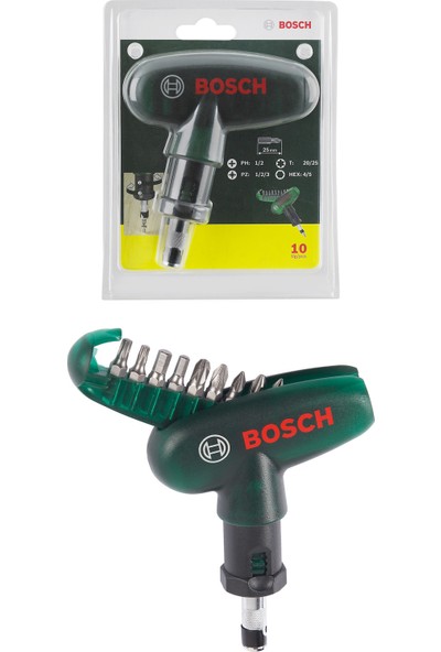 Bosch Dıy-P 10 Parça Cırcır Cep Tornavida Seti Bosch Dıy-P 10 Parça Cırcır Cep Tornavida Seti