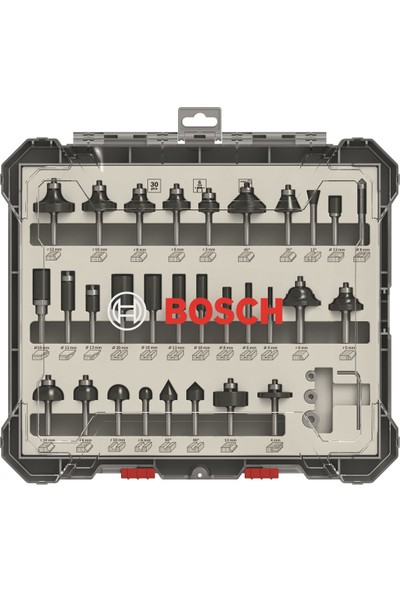 Bosch Pro Freze Seti 30'lu Karışık 6mm Şaftlı Bosch Pro Freze Seti 30'lu Karışık 6mm Şaftlı