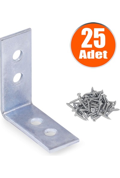 Badem10 Mobilya Dolap Köşe Bağlantı Sabitleme L Demir Gönye 35X35X15 mm (25 Adet) Badem10 Mobilya Dolap Köşe Bağlantı Sabitleme L Demir Gönye 35X35X15 mm (25 Adet)