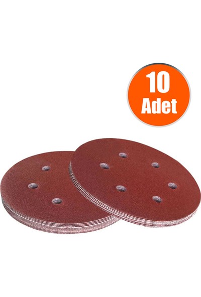 Badem10 10 Adet Delikli Cırt Zımpara 180 mm Spiral Taşlama 150 Kum
