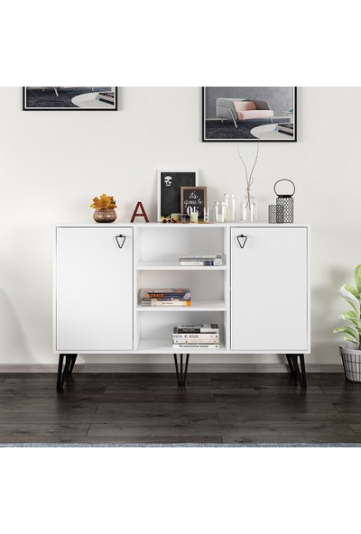 Demonte Dekor Ege Konsol Beyaz Beyaz