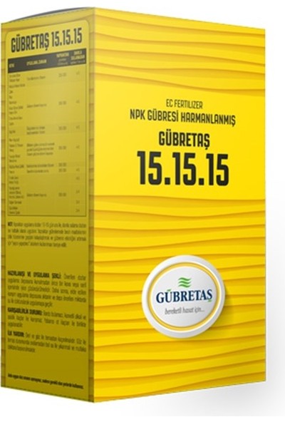 Gübretaş Demirler Ambalaj 15.15.15 - Toz Gübre (1 Kg)