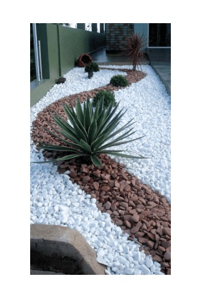 Elysian Beyaz Dolomit Taş 25 kg 2-4 cm Peyzaj Taşı Dekoratif Akvaryum Bahçe Süs Taşları Saksı Taşı