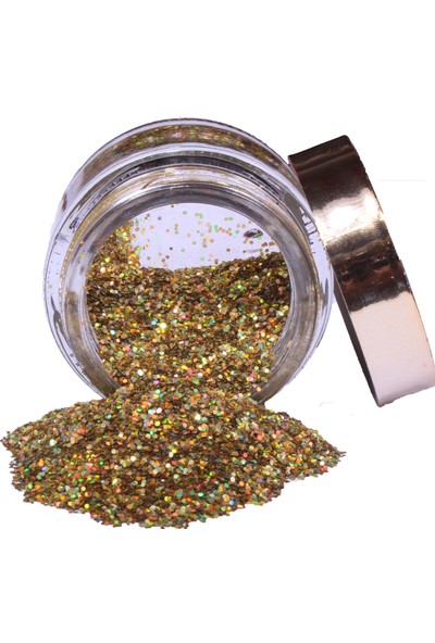 Altın Janjanlı Altıgen Taneli Toz Sim - 500 gr - Duvar Dekorasyon ve Hobi Kullanımları Için Altın Janjanlı Altıgen Taneli Toz Sim - 500 gr - Duvar Dekorasyon ve Hobi Kullanımları Için