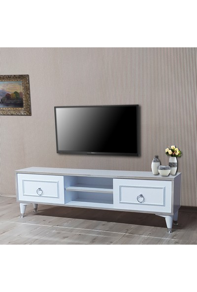Alyans Sahra Silver (Gümüş) Tv Sehpası