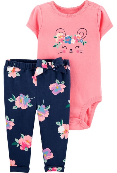 Carter's Fare Çiçek Desenli 2'li Bebek Takımı 1I504210