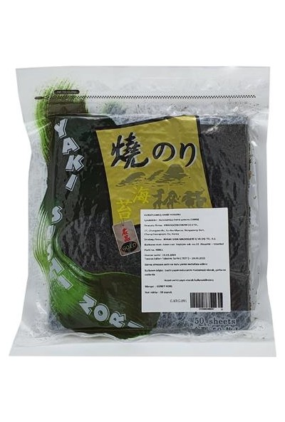 Yaki Nori Gold Kurutulmuş Deniz Yosunu 50 Yaprak