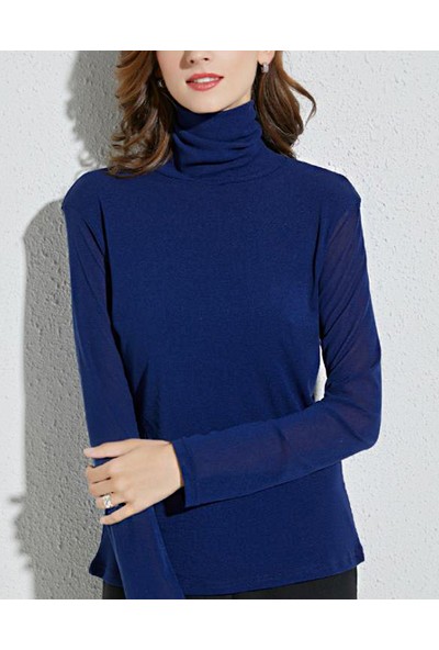 Zhonglan Yüksek Boyunlu Üstler Kadın Örgü Alt Gömlek Örgü Iç Küçük Gömlek Ince Ince Uzun Kollu Üstler (Yurt Dışından) Zhonglan Yüksek Boyunlu Üstler Kadın Örgü Alt Gömlek Örgü Iç Küçük Gömlek Ince Ince Uzun Kollu Üstler (Yurt Dışından)