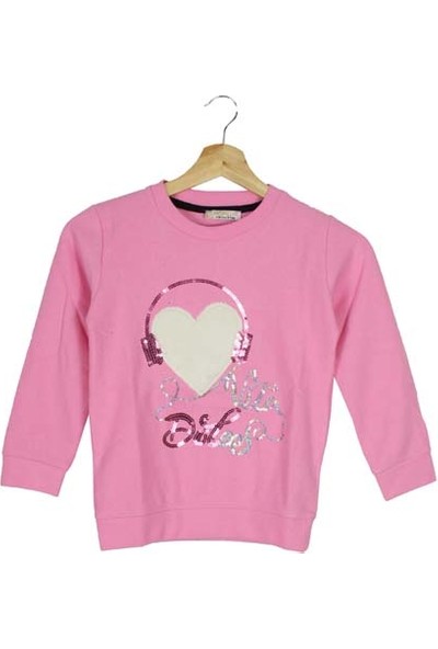 Hopi Kız Çocuk Kalp Peluşlu Selanik Kazak/pembe/10