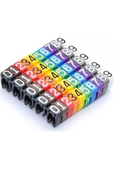 Ev Garaj Kablo Numaratörü (100 Adet) 4-6 mm Kablolar Ev Garaj Kablo Numaratörü (100 Adet) 4-6 mm Kablolar