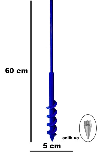 Matkap Uyumlu 60X5CM Toprak Burgu Makinesi Matkap Uyumlu 60X5CM Toprak Burgu Makinesi