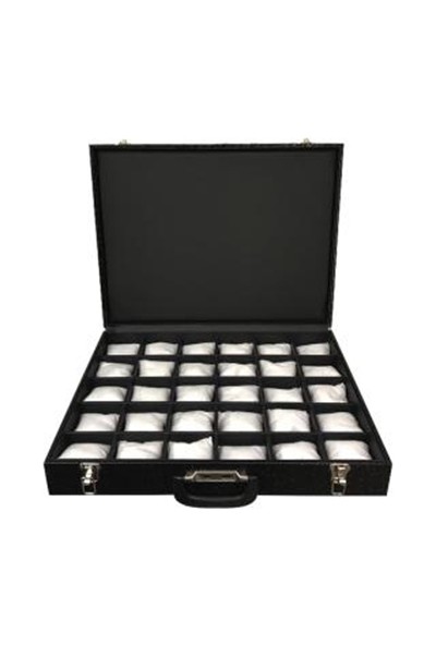 kutuveaksesuar 30'lu Saat Çantası Rugan Siyah kutuveaksesuar 30'lu Saat Çantası Rugan Siyah