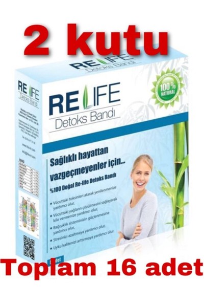 Re-Life 2 Adet x Detoks Ayak Bandı Detoks Bant Re-Life %100 Doğal Toksin Atıcı Ürün