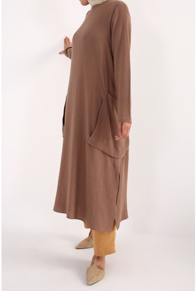 ALLDAY Büyük Cepli Keten Tunik