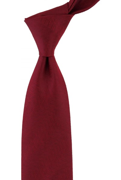 Kravatkolik Bordo Kendinden Desen Mendilli Klasik Kravat KK10745