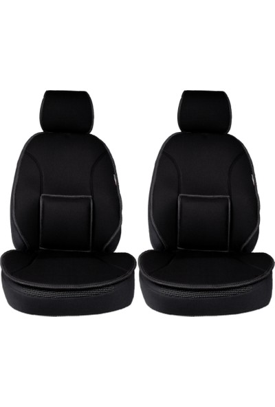 Randoffon Oto Koltuk Minderi 2'li Set Terletmez Airortho Kumaş Siyah