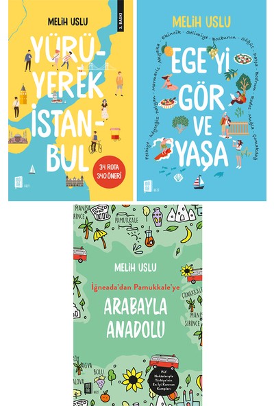 Mona Kitap Melih Uslu Seti / Yürüyerek İstanbul - Ege'yi Gör ve Yaşa - İğneada'dan Pamukkale'ye Arabayla Anadolu Mona Kitap Melih Uslu Seti / Yürüyerek İstanbul - Ege'yi Gör ve Yaşa - İğneada'dan Pamukkale'ye Arabayla Anadolu