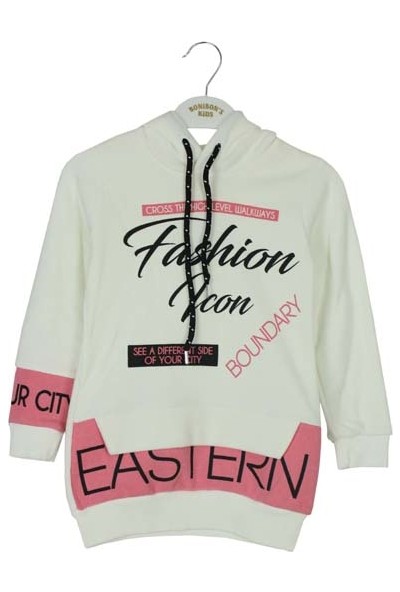 Bonibon Çocuk Kapüşonlu Tunik/beyaz/5 Bonibon Çocuk Kapüşonlu Tunik/beyaz/5